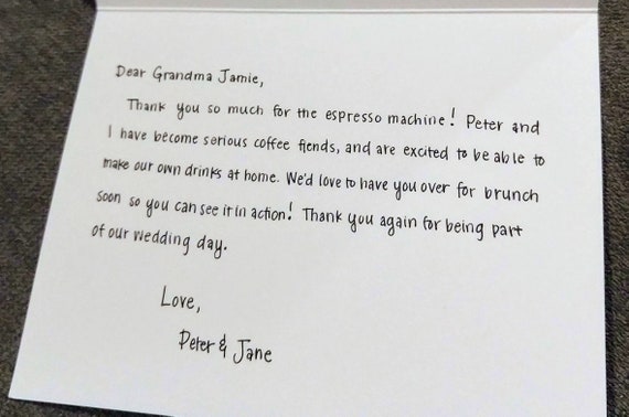 Handwritten Thank You Notes stationary Included and Envelope - Etsy