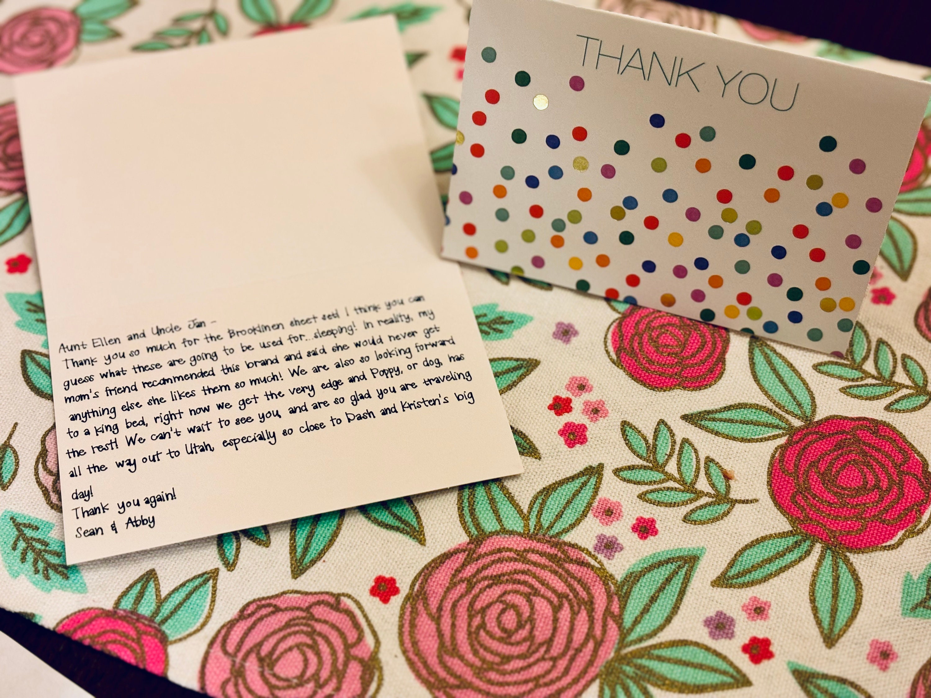 Handwritten Thank You Notes (stationary Included) and Envelope ...