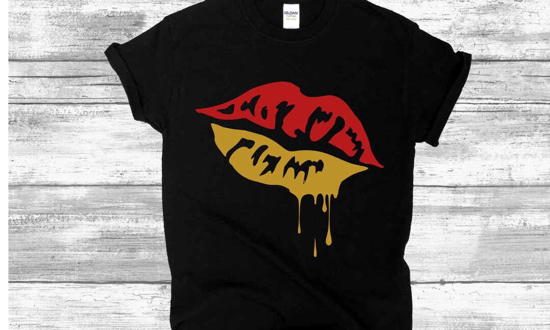 49ers Dripping Lips Juicy Lips Football Unisex Softstyle - Etsy