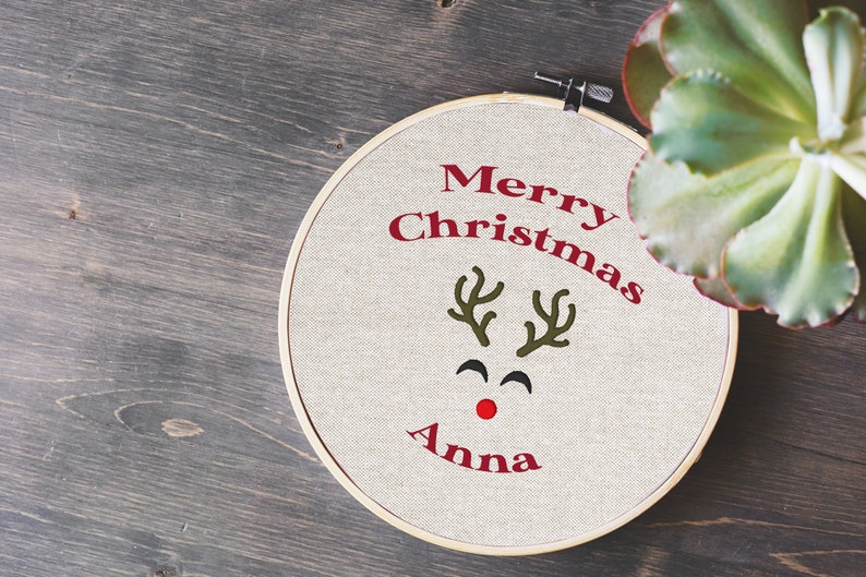 Raindeer Rudolph Embroidery Design Files Perfect for Christmas Gifts - Etsy