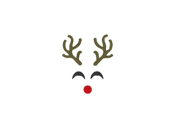 Raindeer Rudolph Embroidery Design Files Perfect for Christmas - Etsy