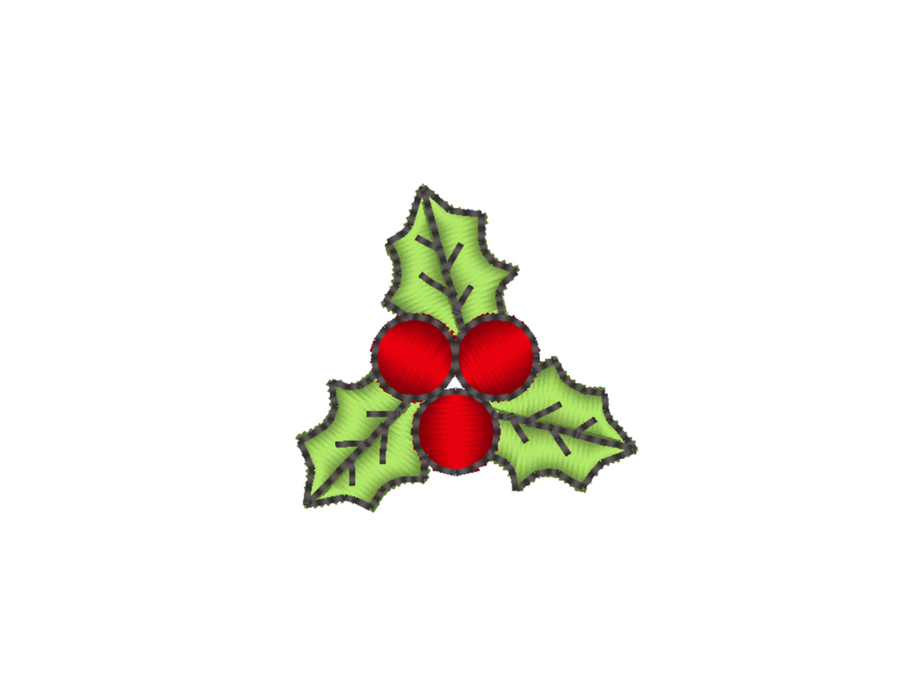 Holly Embroidery Design Files Perfect for Christmas Gifts! - Etsy