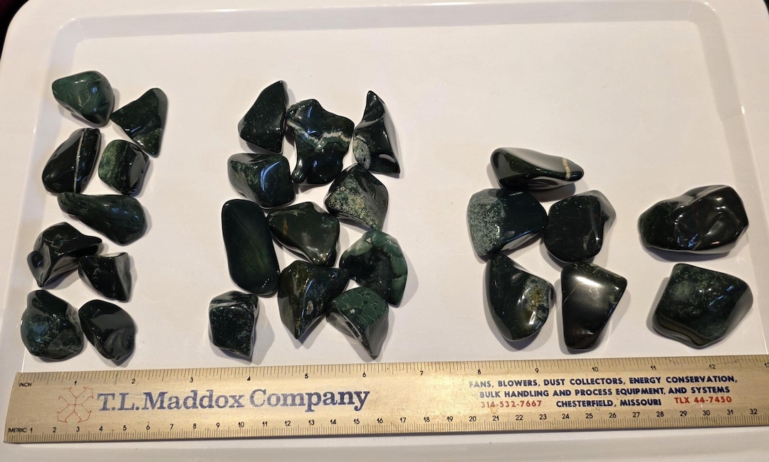 Tumbled Bloodstone - Choose Your Size - India - 100% Natural - Etsy