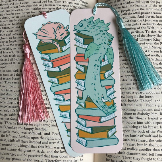 Book Wyrm Bookmarks | Etsy