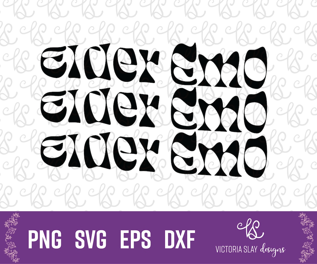 Elder Emo SVG | Vintage-inspired Vinyl Cut File | DIY Emo Aesthetic ...