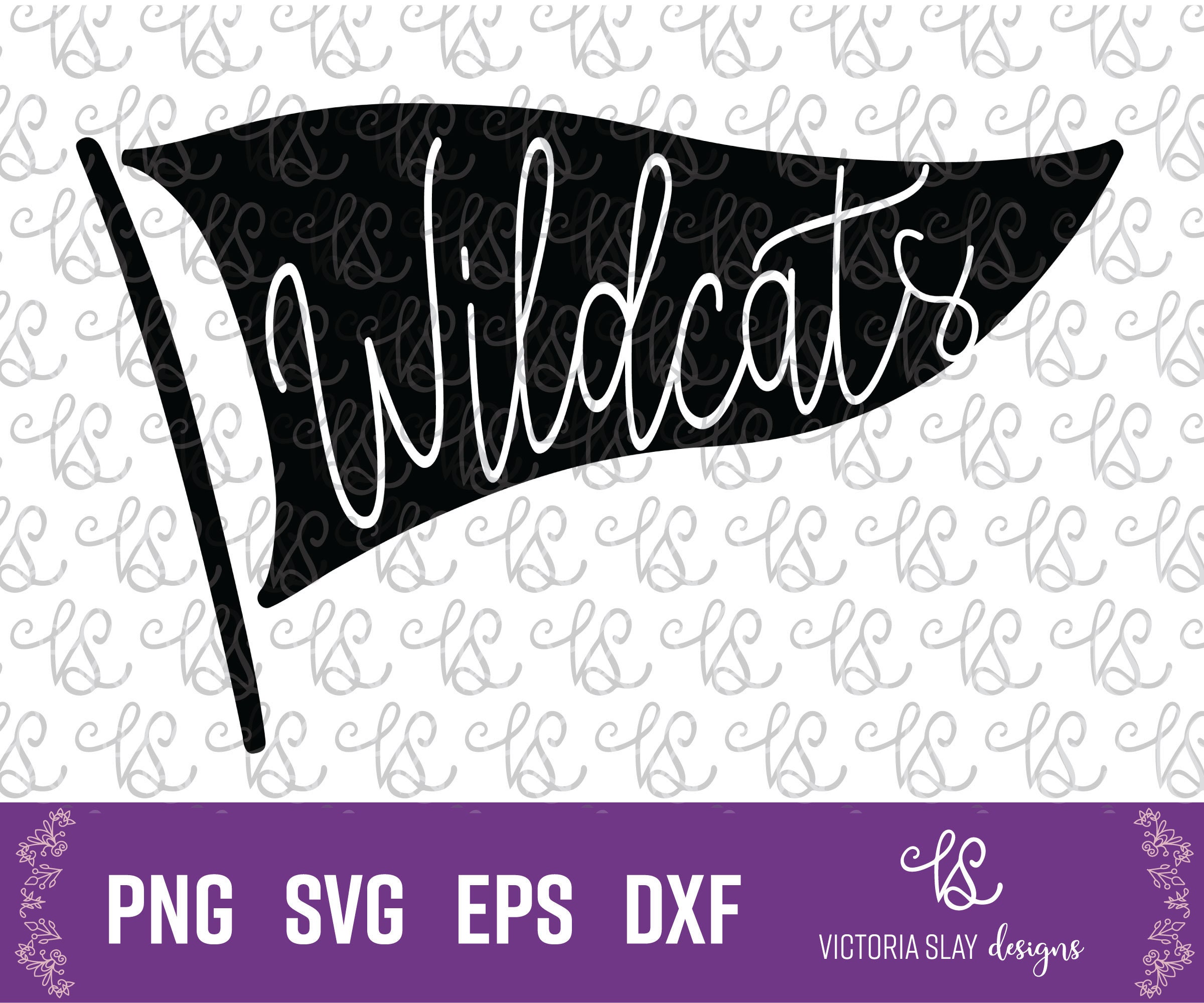 Wildcats Pennant SVG, Wildcats Svg, Wildcats Png, Wildcats Football ...
