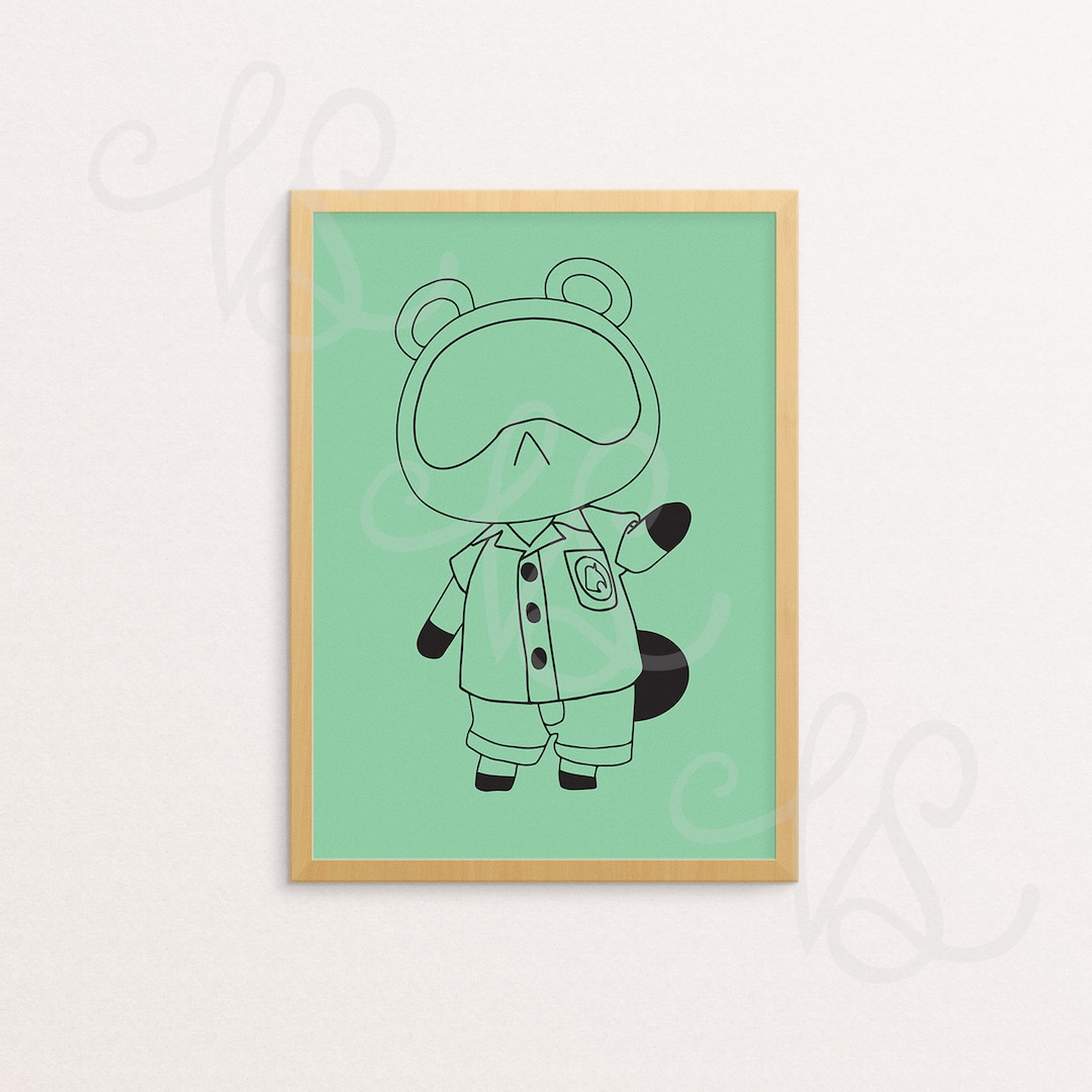 Animal Crossing Art Print, Tom Nook Art Print, Digital Download, Animal ...
