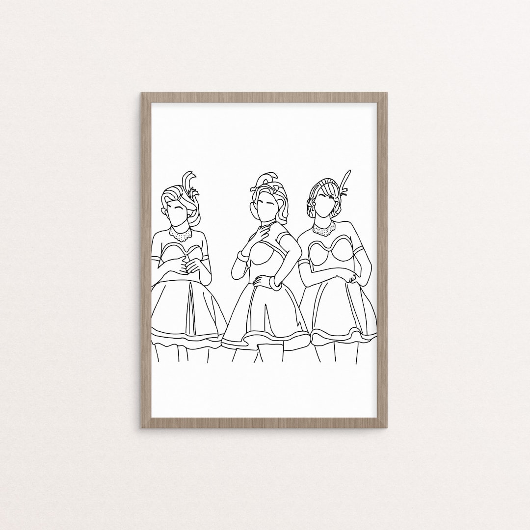 Twin Peaks, Candy, Sandy and Mandy, 8 X 10 Digital Art Print, Line Art ...