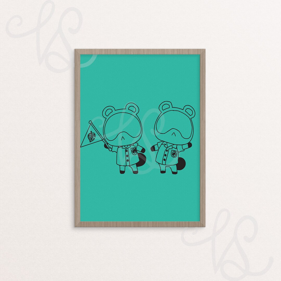 Animal Crossing Art Print, Timmy and Tommy Nook Art Print, Digital ...
