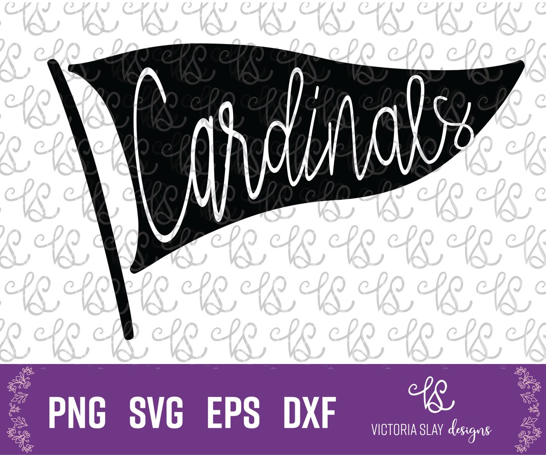 Digital Download Cardinals Football Pennant SVG | Team Spirit Vinyl ...