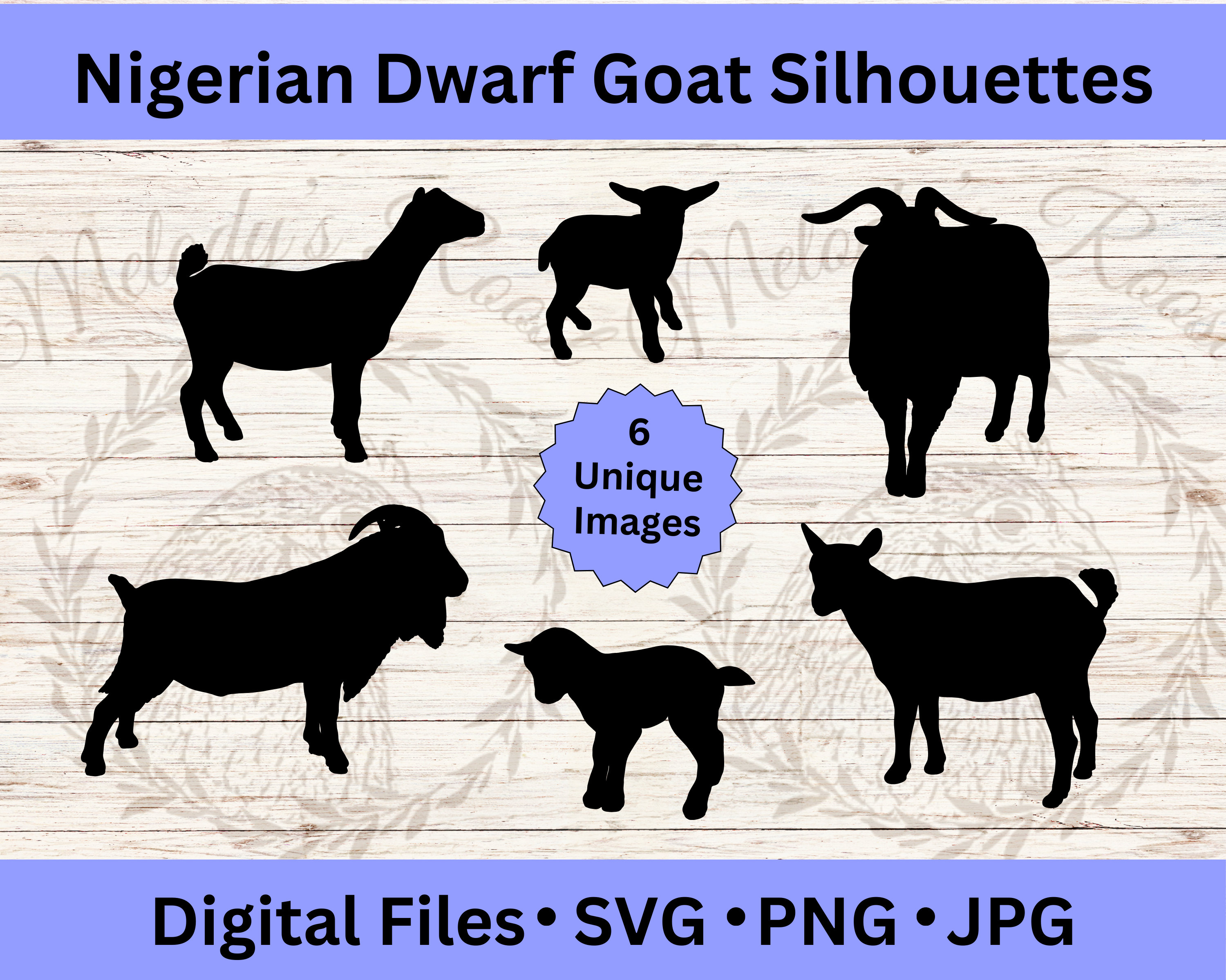 Nigerian Dwarf Goat SVG Bundle, Cute Farm Clipart, Livestock Cricut SVG ...