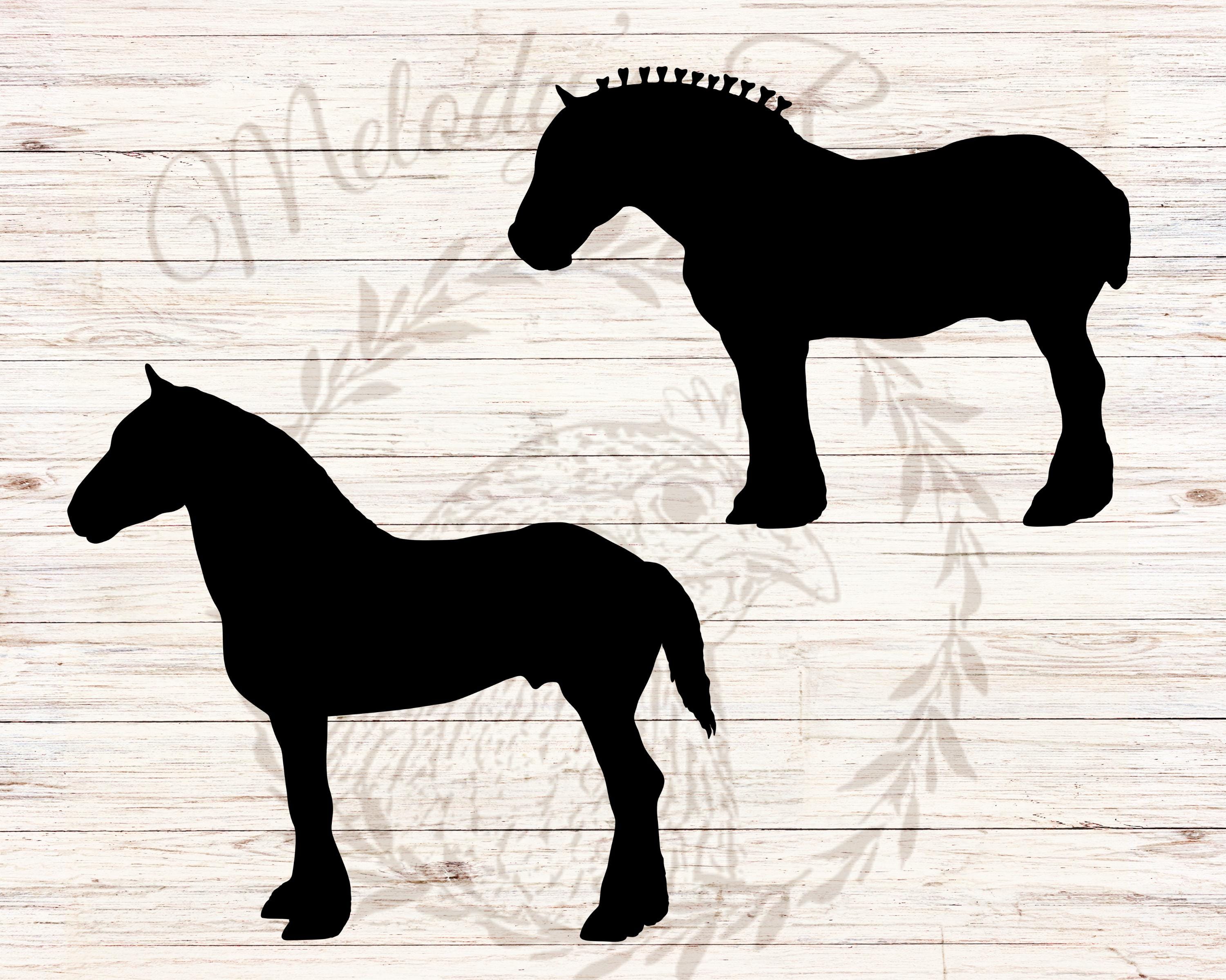 Percheron Draft Horse SVG, Cutting Machine Files, Horse Clipart, Vinyl ...