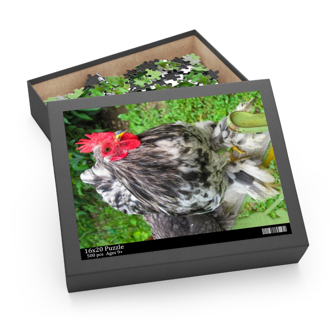 Cochin Rooster Animal Puzzle, Unique Chicken Gifts, Poultry Jigsaw ...