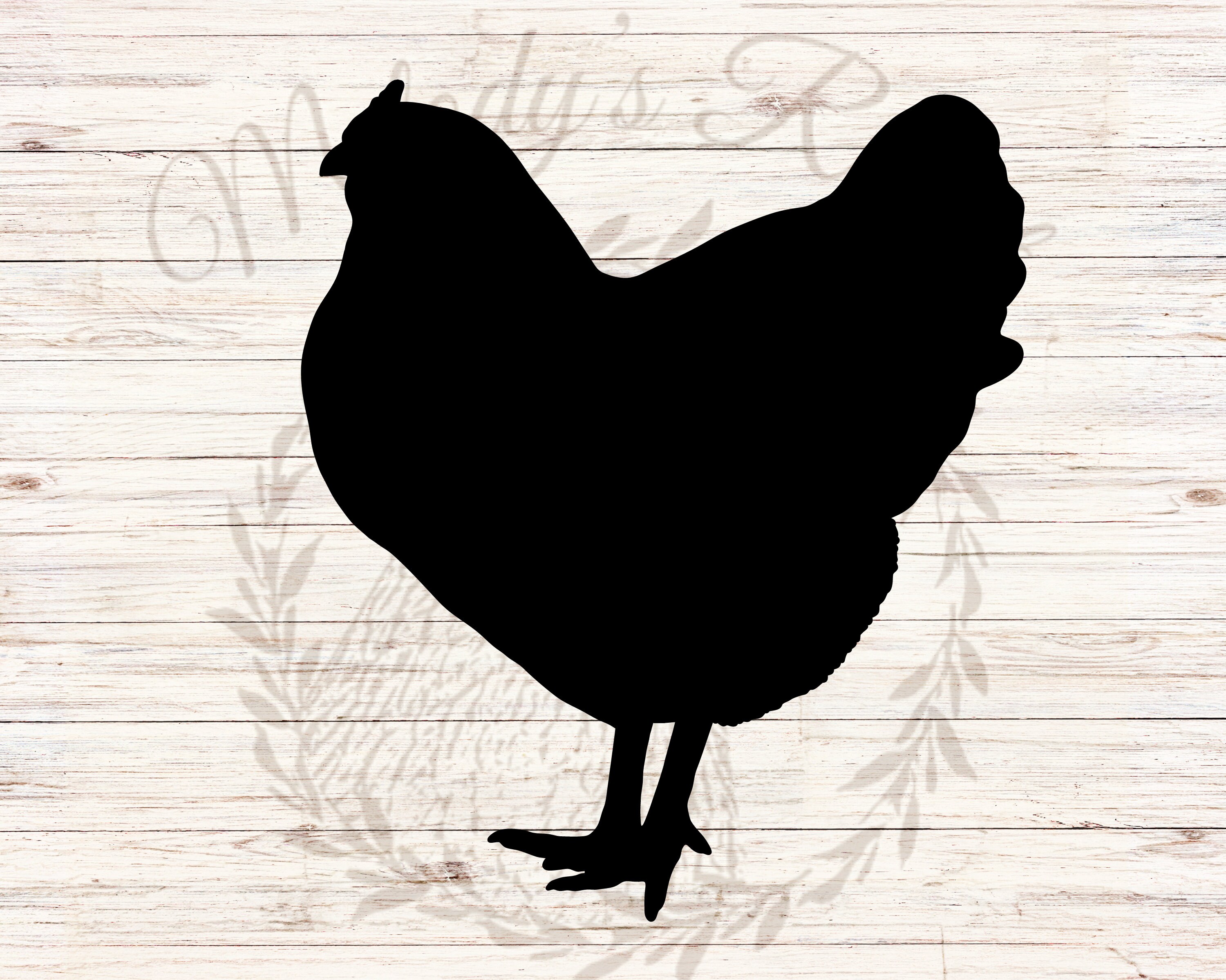 Dominique Chicken Silhouette Vector, Livestock SVG, Farm PNG ...