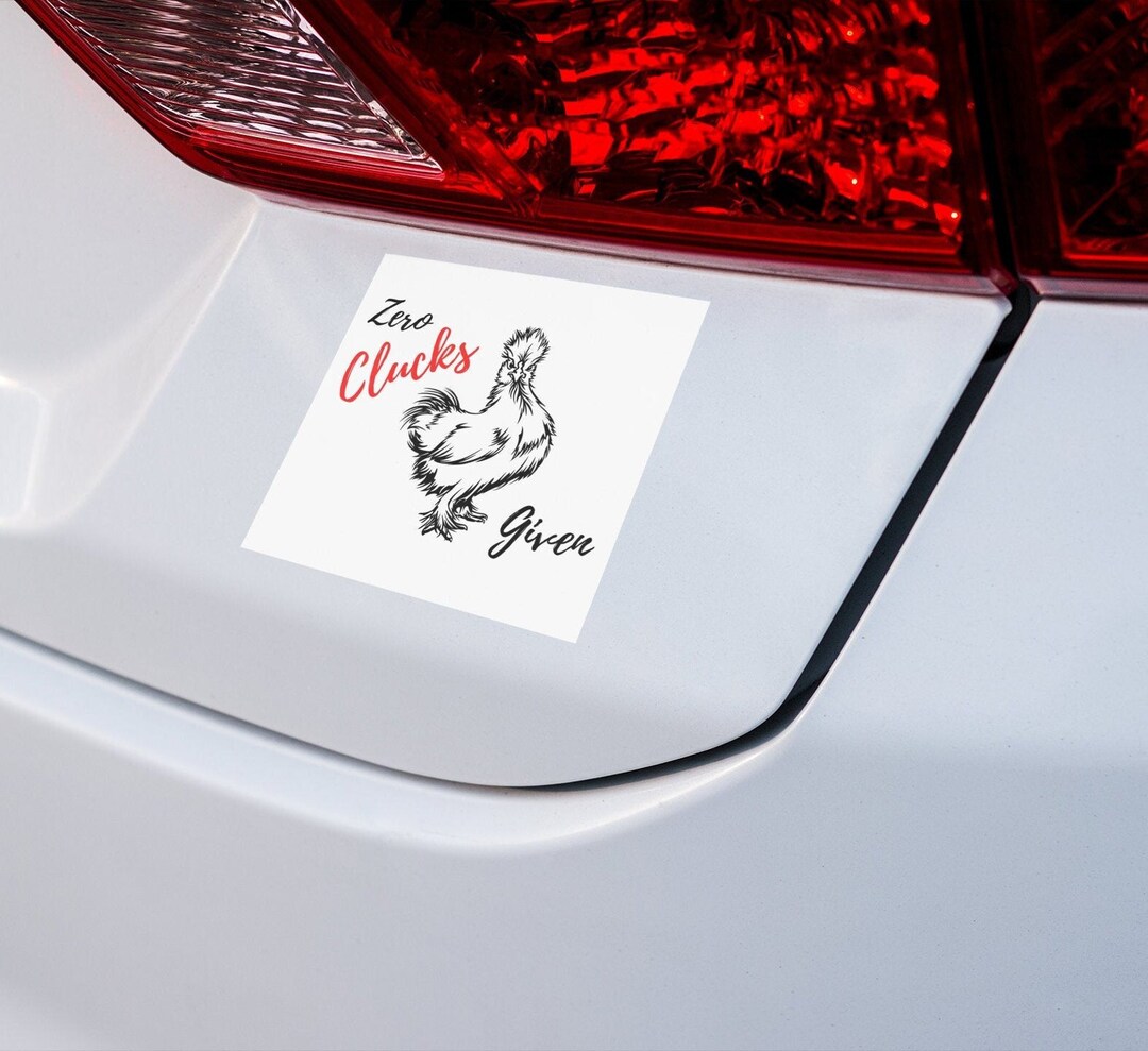 Silkie Chicken Bumper Sticker, Funny Car Stickers, Vinyl Decal, Funny ...