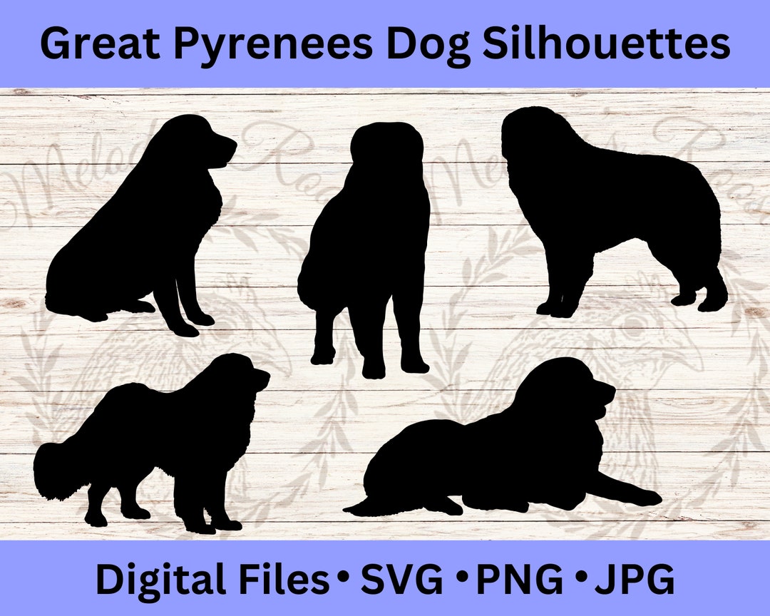 Great Pyrenees Dog Breed Svgs, Farm Dog PNG, Livestock Guardian, Animal ...