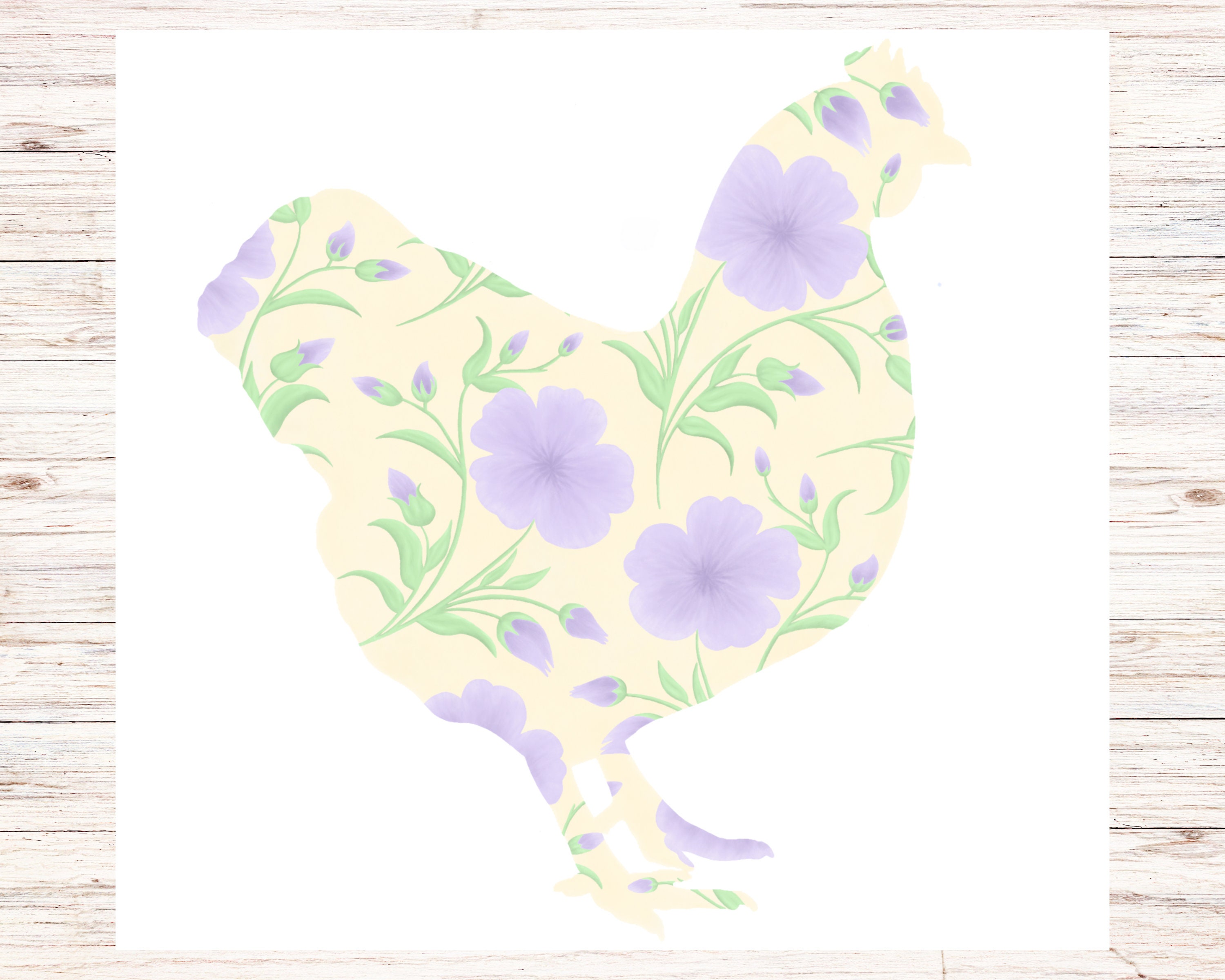 Floral Chicken Sublimation Designs, Boho Watercolor Clipart, Farmhouse ...