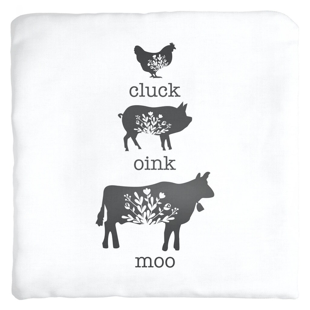 Farm Animal Pillow Cover Cottagecore Decor Chicken Pig Cow - Etsy