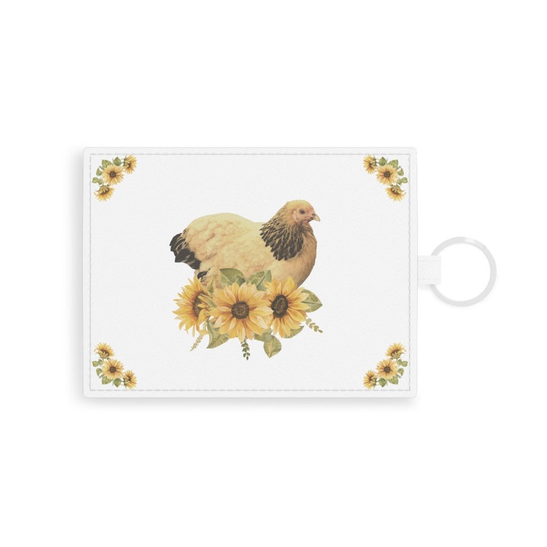 Brahma Chicken Keychain Wallet, Sunflower ID Cardholder, Cruelty Free ...