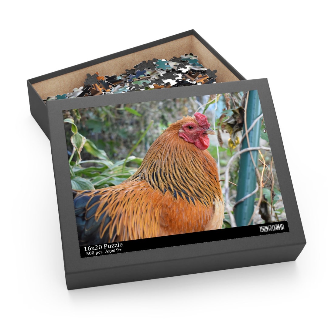 Rooster Photo Puzzle, Farm Animal Jigsaw Puzzle, Chicken Gifts ...