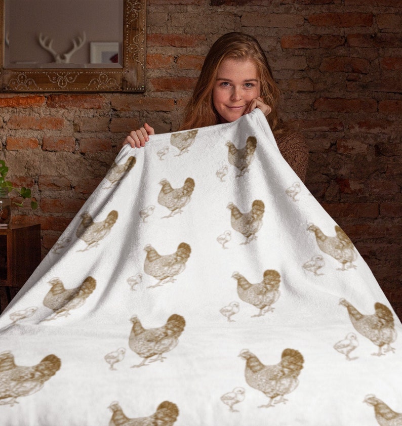 Mother Hen Blanket, Primitive Country Decor, Throw Blanket - Etsy