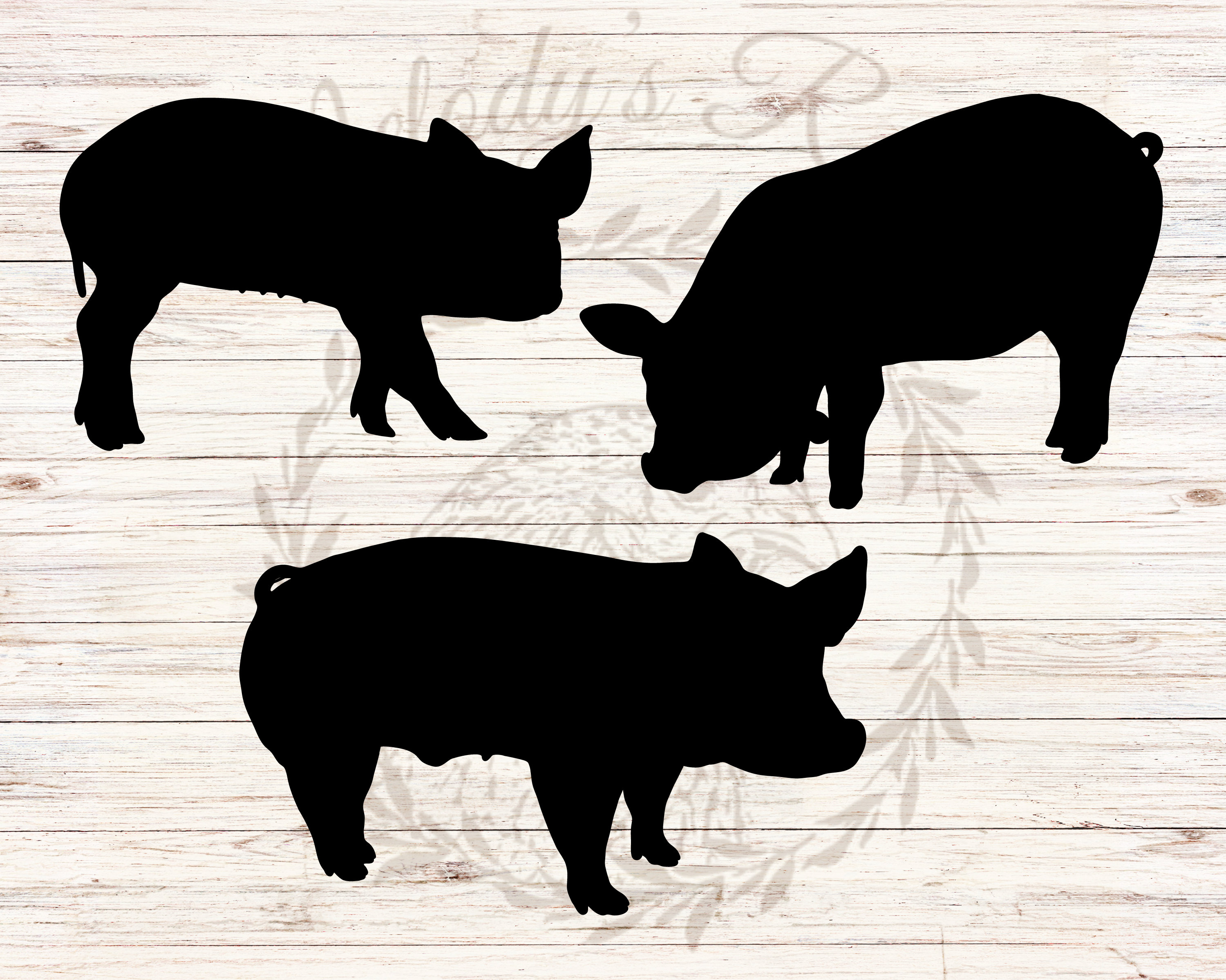 Pig SVG Cut Files, Livestock Graphic, Pig PNG Clipart, Scrapbooking ...