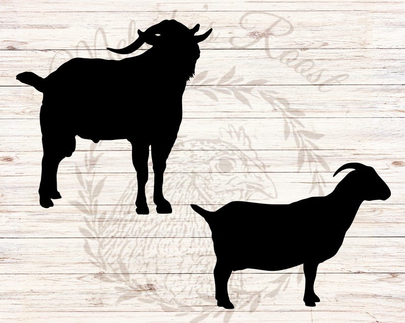 Spanish Goat DXF Files, Show Goat Cut Files, Farm Animals Clipart, DIY ...