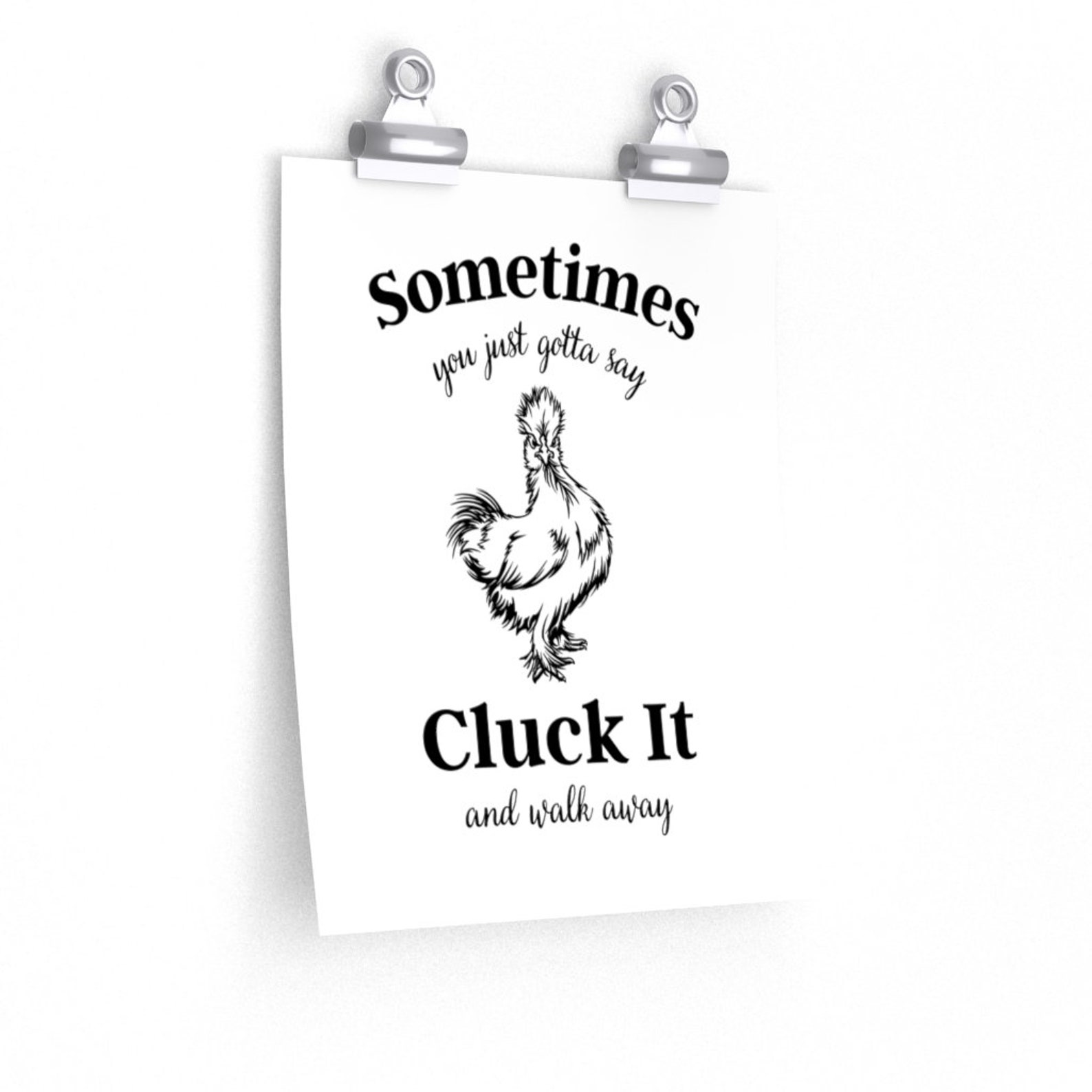 Funny Animal Wall Art Sarcastic Chicken Art Snarky Kitchen - Etsy