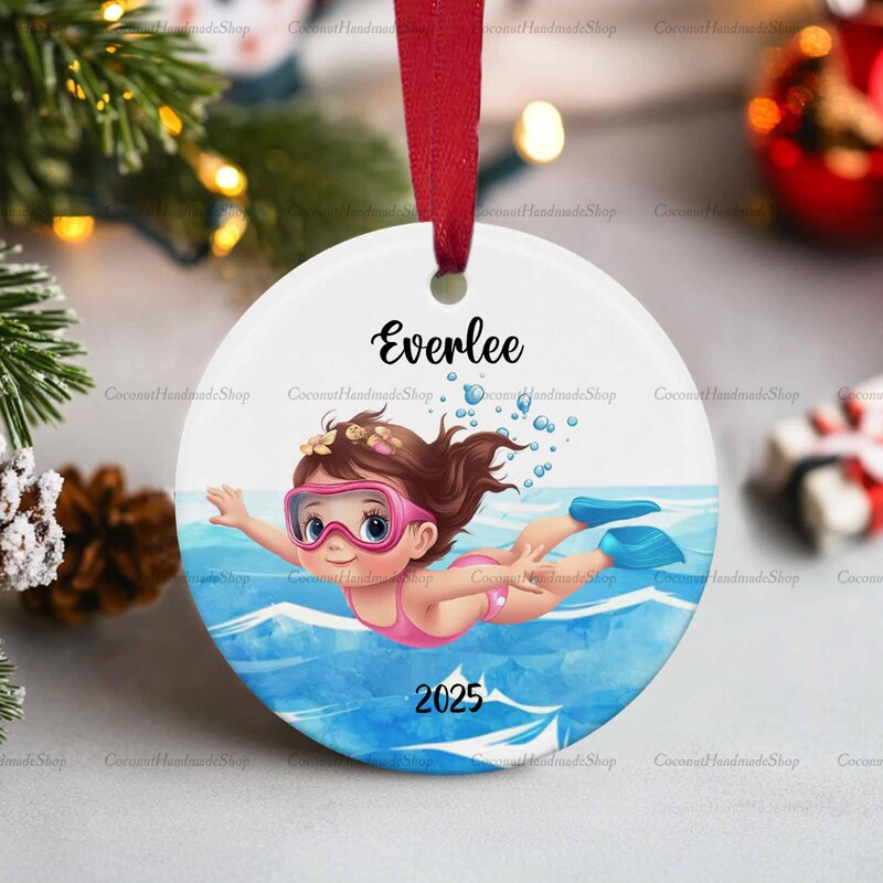 Boy Swimming Kids Ornament - Etsy