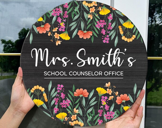 Custom Name School Counselor Office Door Sign, School Counselor Door ...