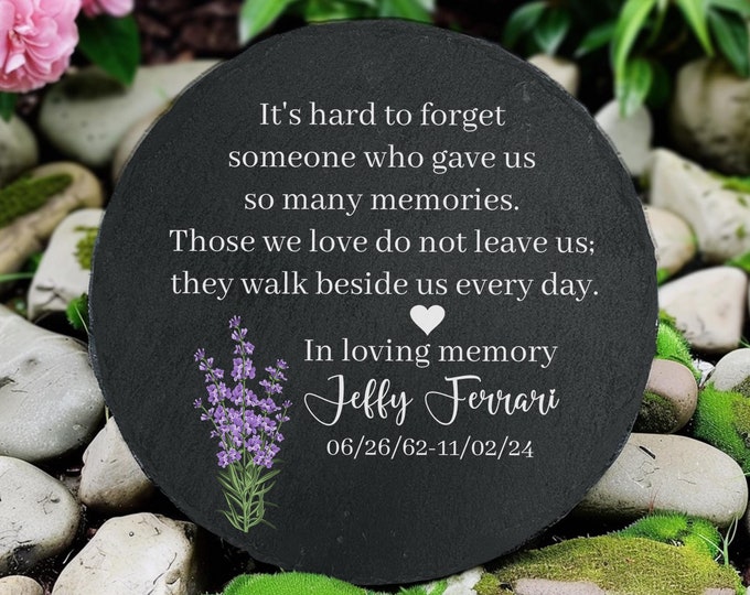 Personalized Memorial Garden Stone, Remembrance Stone, Loss of Loved ...