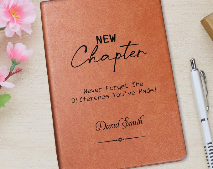 New Chapter Personalized Journal Gift, Retirement Gift, Retirement ...
