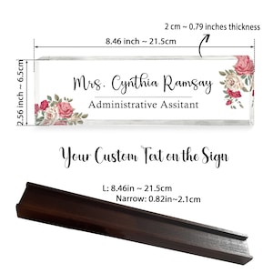 Acrylic Office Desk Name Plate Personalized, Custom Name Plates for ...