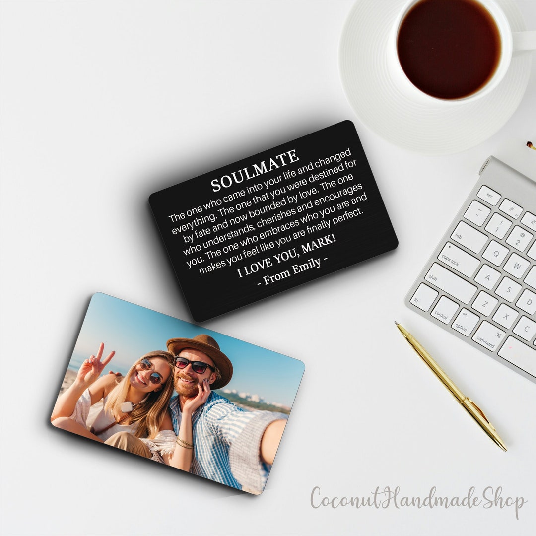 Personalized Wallet Insert Card for Soulmate, Metal Wallet Card for ...