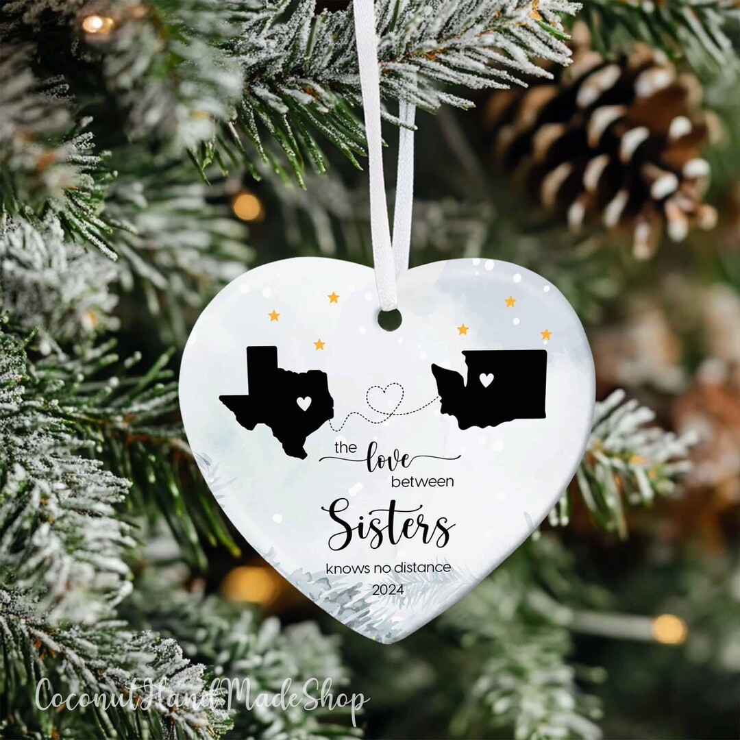Long Distance Sisters Christmas Gift, Best Sister Gift, Sister Ornament ...