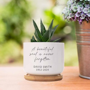 Memorial Plant Pot, Personalized Condolences Gift, Memorial Planter ...