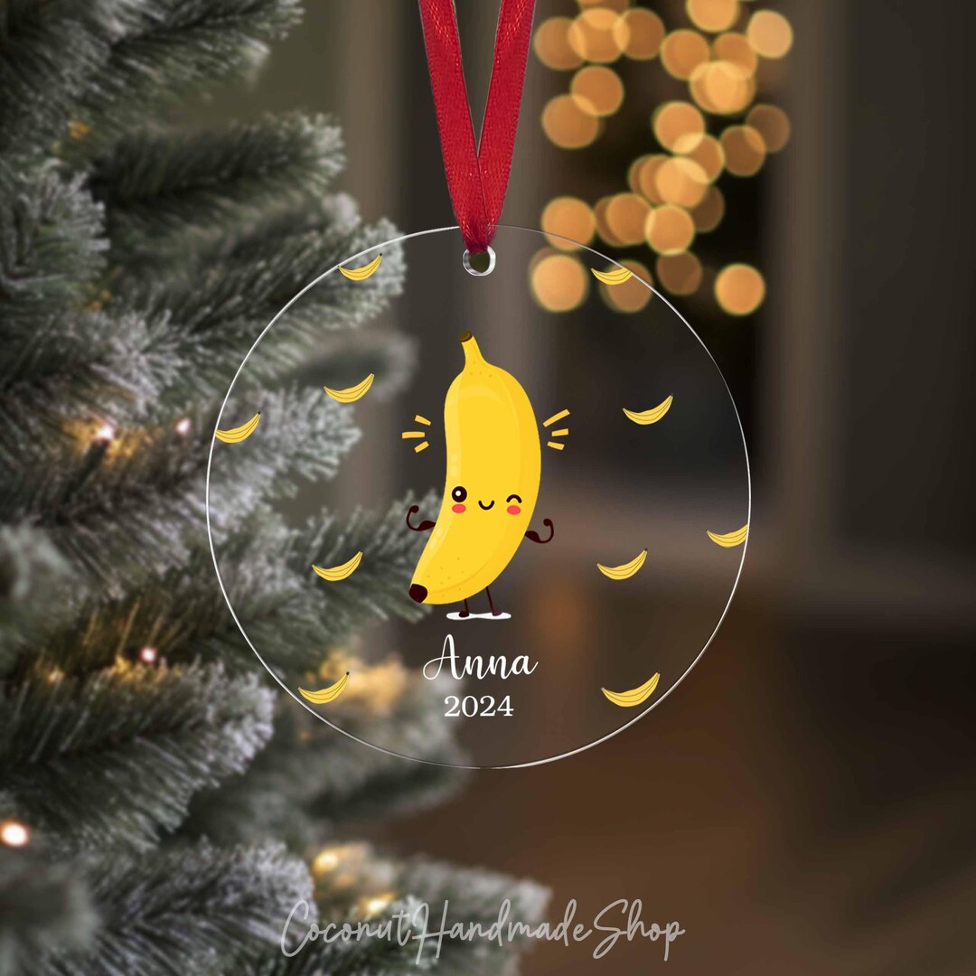 Personalized Banana Ornament, Banana Christmas Ornament, Banana for ...