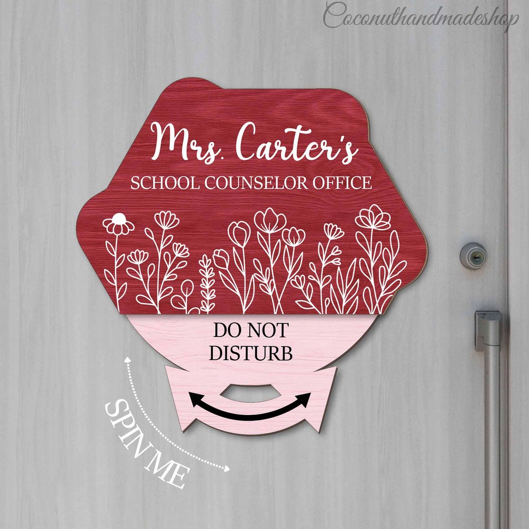 Custom School Counselor Office Spinner Sign, School Counselor Sign ...