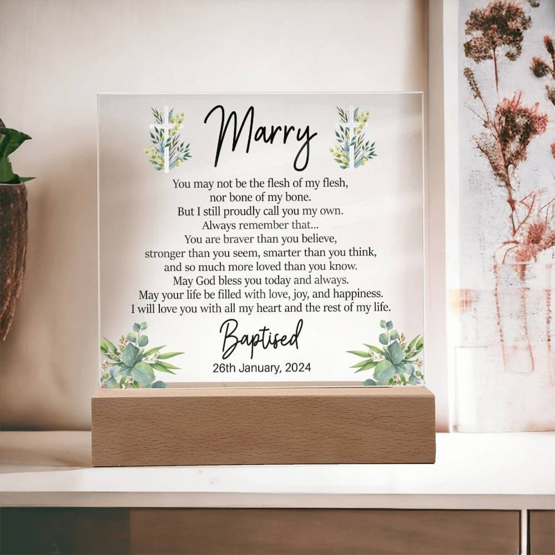 Personalized Baptism Plaque for Goddaughter/godson, Baptism Gift for ...