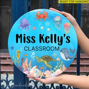 Personalized Under the Sea Classroom Sign, Ocean Theme Teacher Door ...