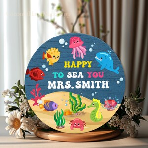 Classroom Door Sign, Sea Ocean Themed Classroom Decor, Custom Teacher ...