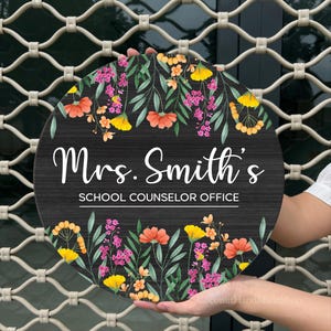 Custom Name School Counselor Office Door Sign, School Counselor Door ...