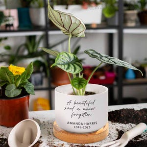 Memorial Plant Pot, Personalized Condolences Gift, Memorial Planter ...