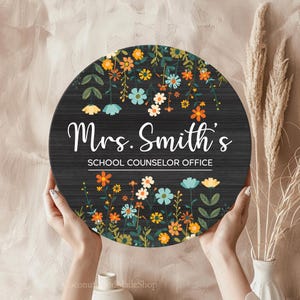Custom Name School Counselor Office Door Sign, School Counselor Door ...