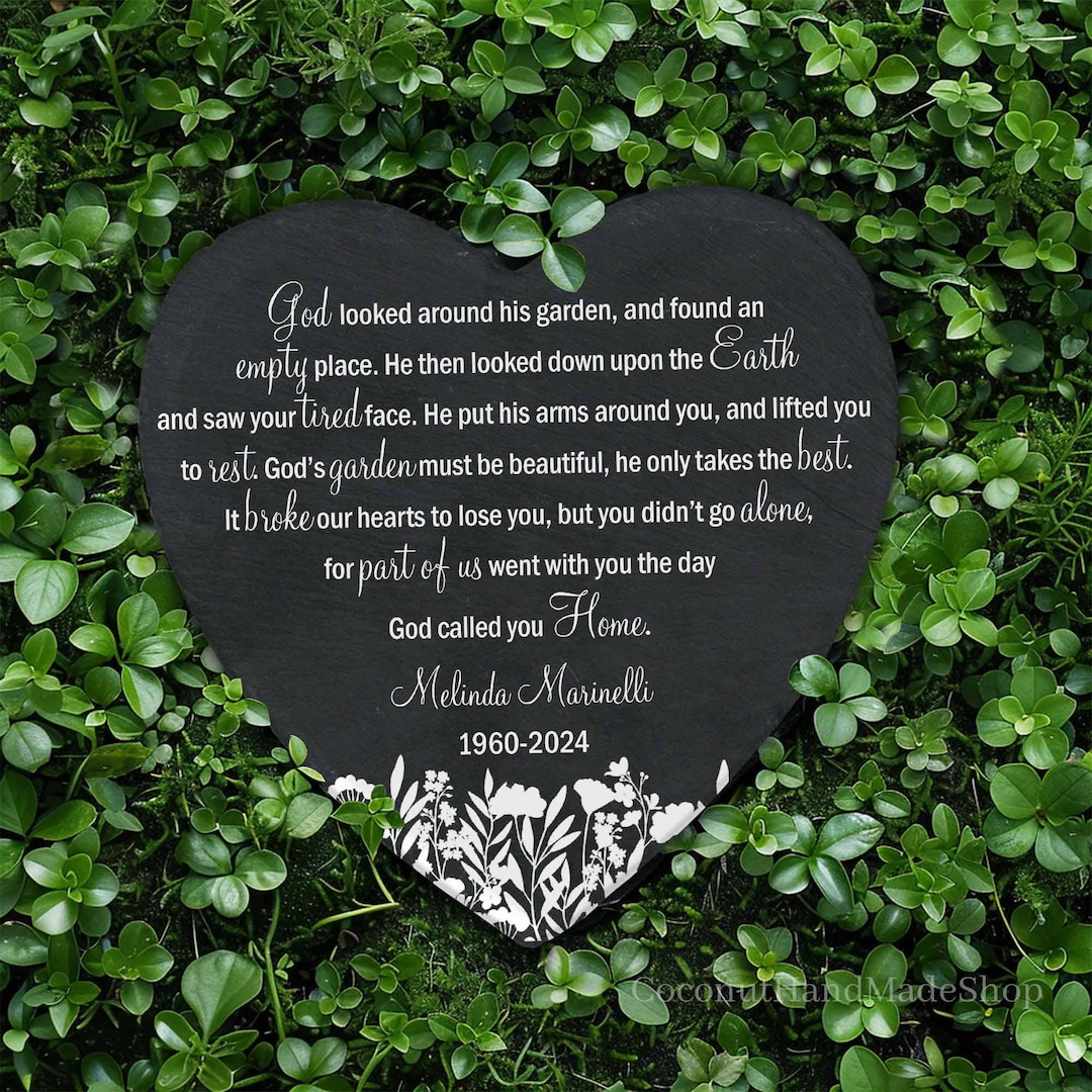 Personalized Memorial Slate for Loss of One Loved, Custom Memorial ...