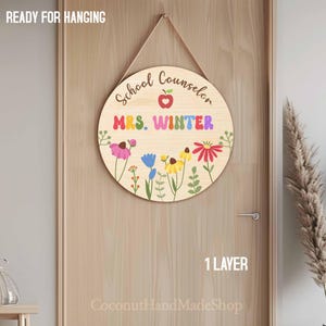 3D School Counselor Door Sign, Personalized School Counselor Gift ...