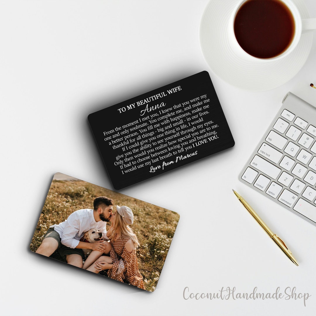 Personalized Wallet Card for Wife, Sentimental Card for Wife From ...