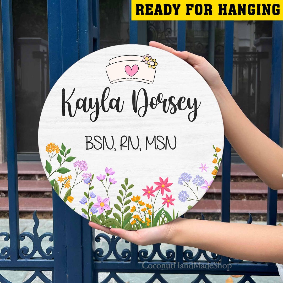 Nurse's Office Door Decor, Nurse Sign Door Hanger, Wooden Handcrafted ...