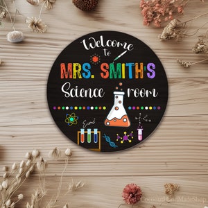 Science Lab Door Sign, Personalized Science Teacher, Chemistry Teacher ...