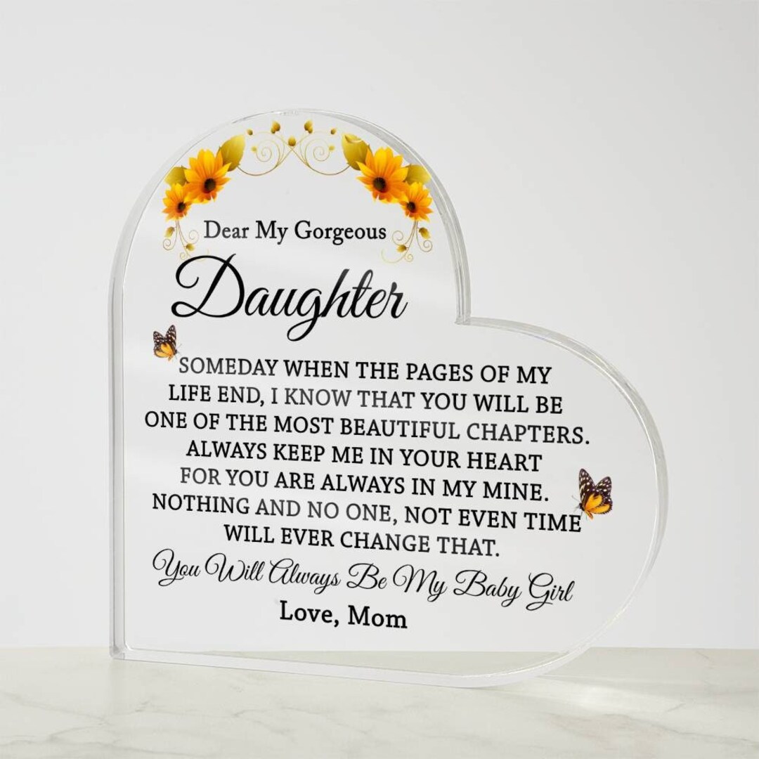 Personalized Plaque for Daughter, Daughter Birthday Gift From Mother ...